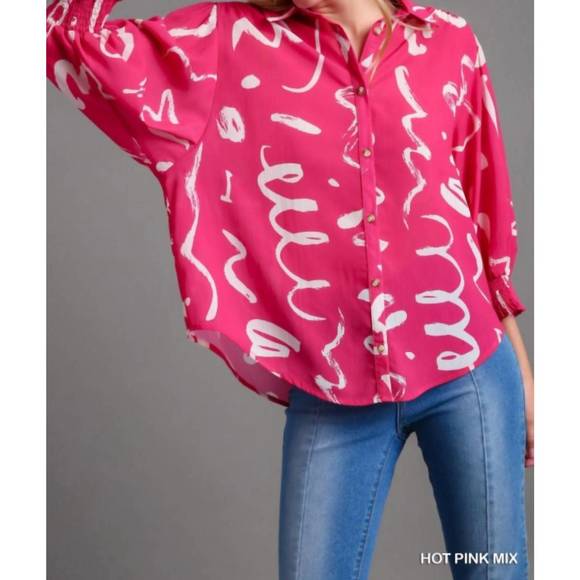 Umgee | Tops | New Umgee Sometimes Good Top In Hot Pink Mix | Poshmark